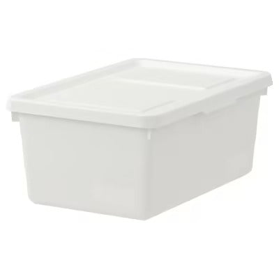 IKEA SOCKERBIT Box with lid, white | IKEA Paper & media boxes | IKEA ...