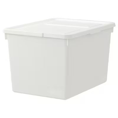 IKEA SOCKERBIT Box with lid, white | IKEA Paper & media boxes | IKEA ...